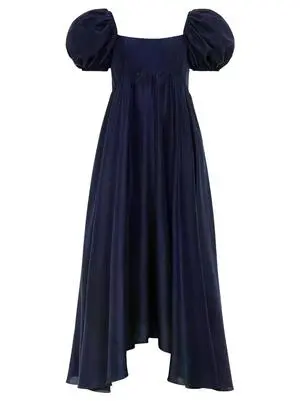 Azeeza Rory Silk Midi Dress - Blue