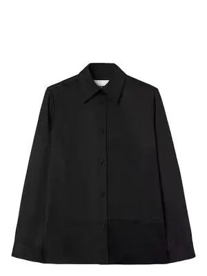 JIL SANDER Jil Sander Pointed Collar Satin Shirt