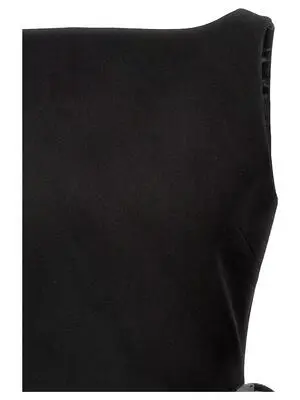 Magda Butrym Floral Appliqué Sheath Mini Dress - Black