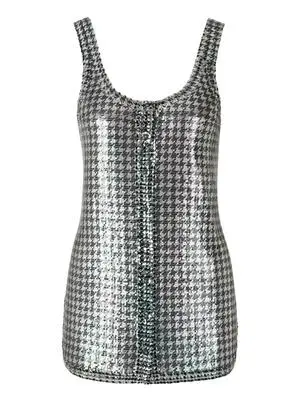 Rabanne Metallic Tank Top - Silver