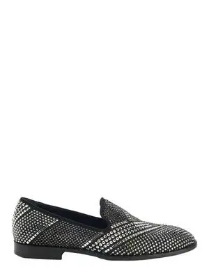 GIUSEPPE ZANOTTI Raimond Crystal-embellished Loafers - Black