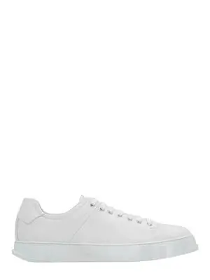 FERRAGAMO Lace-up Leather Low-top Sneakers - White