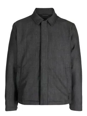 Dunhill Plaid-check Pattern Shirt Jacket - Grey