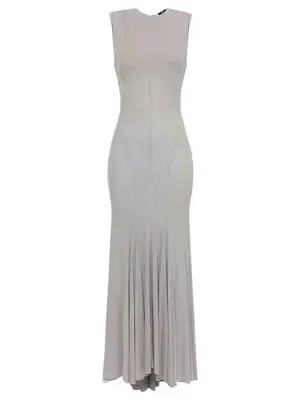 Elisabetta Franchi Jersey Flared Midi Dress - Neutrals
