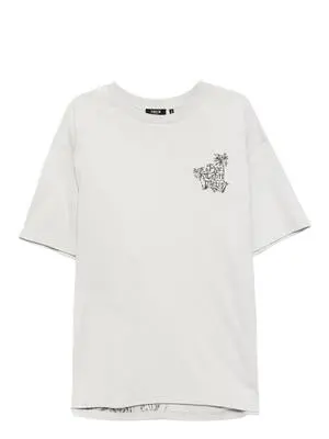 FIVE CM Logo-embroidered T-shirt - Grey