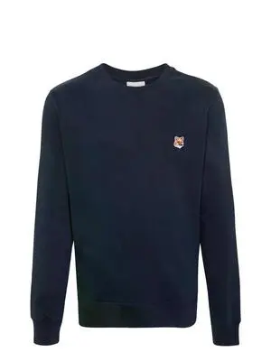 Maison Kitsuné Bold Fox Head Cotton Sweatshirt - Blue