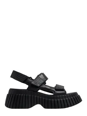 Camper Camper Platform Sandals With Touch-Strap Fastening Black