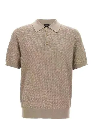 Brioni Knitted Polo Shirt - Neutrals