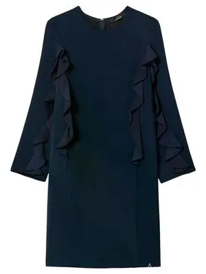 TWINSET Ruffled Mini Dress - Blue