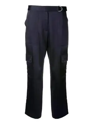 Simkhai Tapered-leg Satin Trousers - Blue