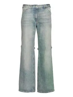 COURREGES High-rise Wide-leg Jeans - Blue