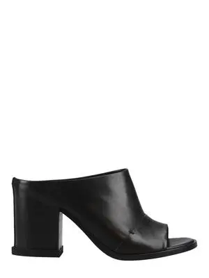 Premiata Leather Block Heel Sandals - Black