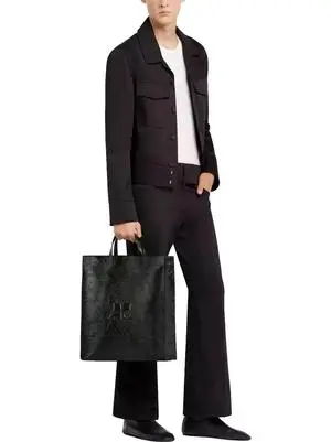 COURREGES Naplack Tote Bag - Black