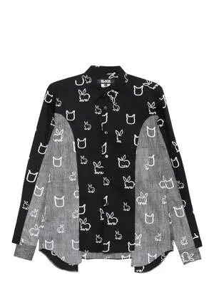 Comme Des Garçons Graphic Print Shirt - Black