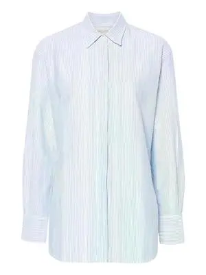 GOLDEN GOOSE Oxford Striped Shirt - Blue
