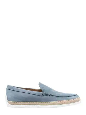 TOD'S Tod's Almond Toe Suede Loafers Blue
