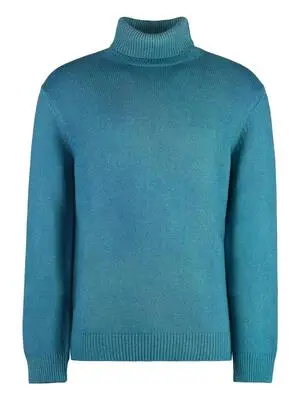 Malo Roll Neck Sweater - Blue