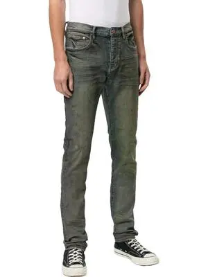 PURPLE BRAND Oil Repair Skinny Jeans - Blue
