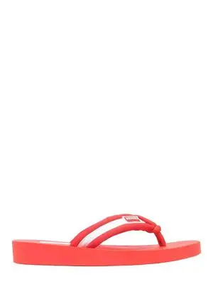 Kenzo Kenzo Logo Patch Striped Flip Flops Red