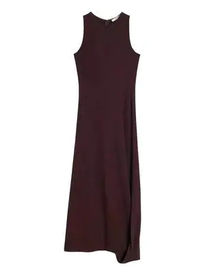 LEMAIRE Twisted-hem Midi Dress - Red