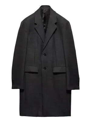 Prada Single-breasted Wool Coat - Grey
