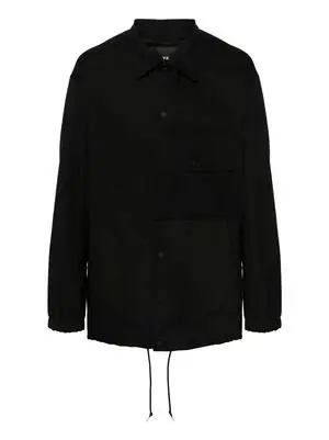Y3 Sport Uniform Coach Shirt Jacket - Black