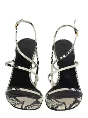 Khaite Strappy Mid Heel Sandals - Neutrals