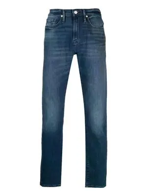 FRAME Slim-cut Low-rise Jeans - Blue