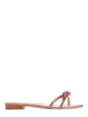 Rene Caovilla René Caovilla Embellished Bow Detail Sandals Pink