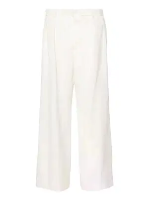 Wardrobe.NYC Low-rise Tailored Wide-leg Trousers - Neutrals
