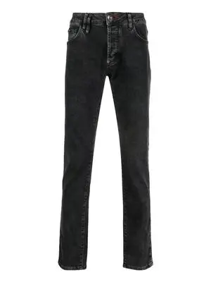 Philipp Plein Iconic Plein Straight-leg Jeans - Grey