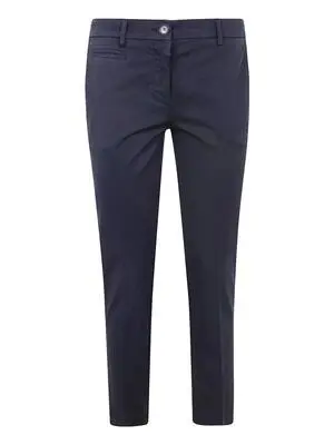 TWINSET Logo Plaque Tailored Trousers - Blue