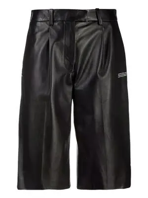 Off-White Leather Tailored Shorts - Black
