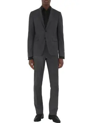 Burberry Burberry Tailored Wool Trousers Grey