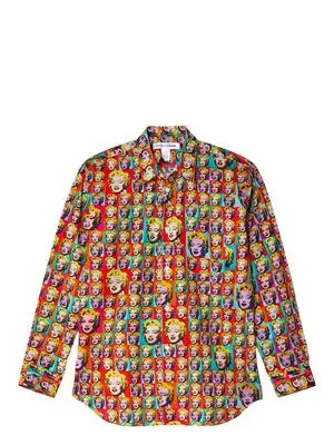 Comme Des Garçons Graphic-print Cotton Shirt - Red