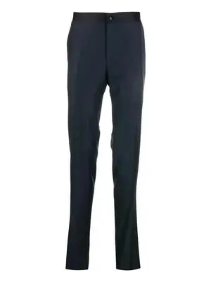 Canali Tailored Wool Trousers - Blue