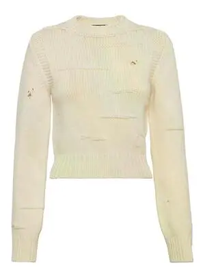 Dsquared2 Ripped-detailing Knitted Jumper - Neutrals