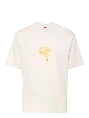 GROUND ZERO Logo-print Cotton T-shirt - Neutrals