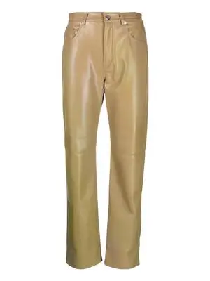 NANUSHKA Nanushka Vinni Cropped Faux Leather Trousers