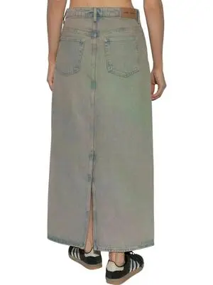 SAMSOE SAMSOE Denim Midi Skirt - Blue