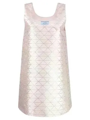 PRADA Prada Rhinestone Triangle Pattern Dress
