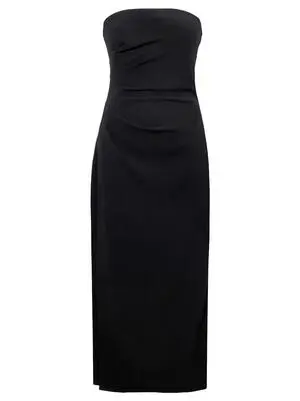 Proenza Schouler Strapless Crepe Midi Dress - Black