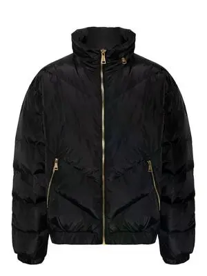 Versace Logo-print Padded Jacket - Black