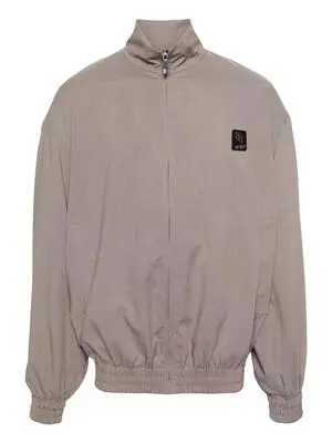 Gcds Drop-shoulder Jacket With Logo Appliqu - Grey