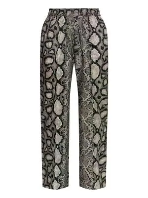 ALLSAINTS Charli Snakeskin Print Trousers - Grey