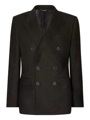 Dolce & Gabbana Sicilia-fit Double-breasted Blazer Grey