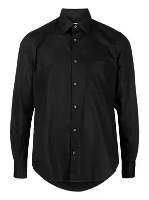 Aspesi Slim-cut Cotton Shirt - Black