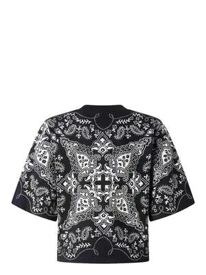 Pinko Paisley Print T-shirt - Black
