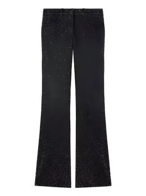 Off-White Embellished Slim-fit Flared Jeans - Black