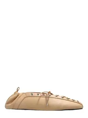 GANNI GANNI Leather Derby Shoes Neutrals